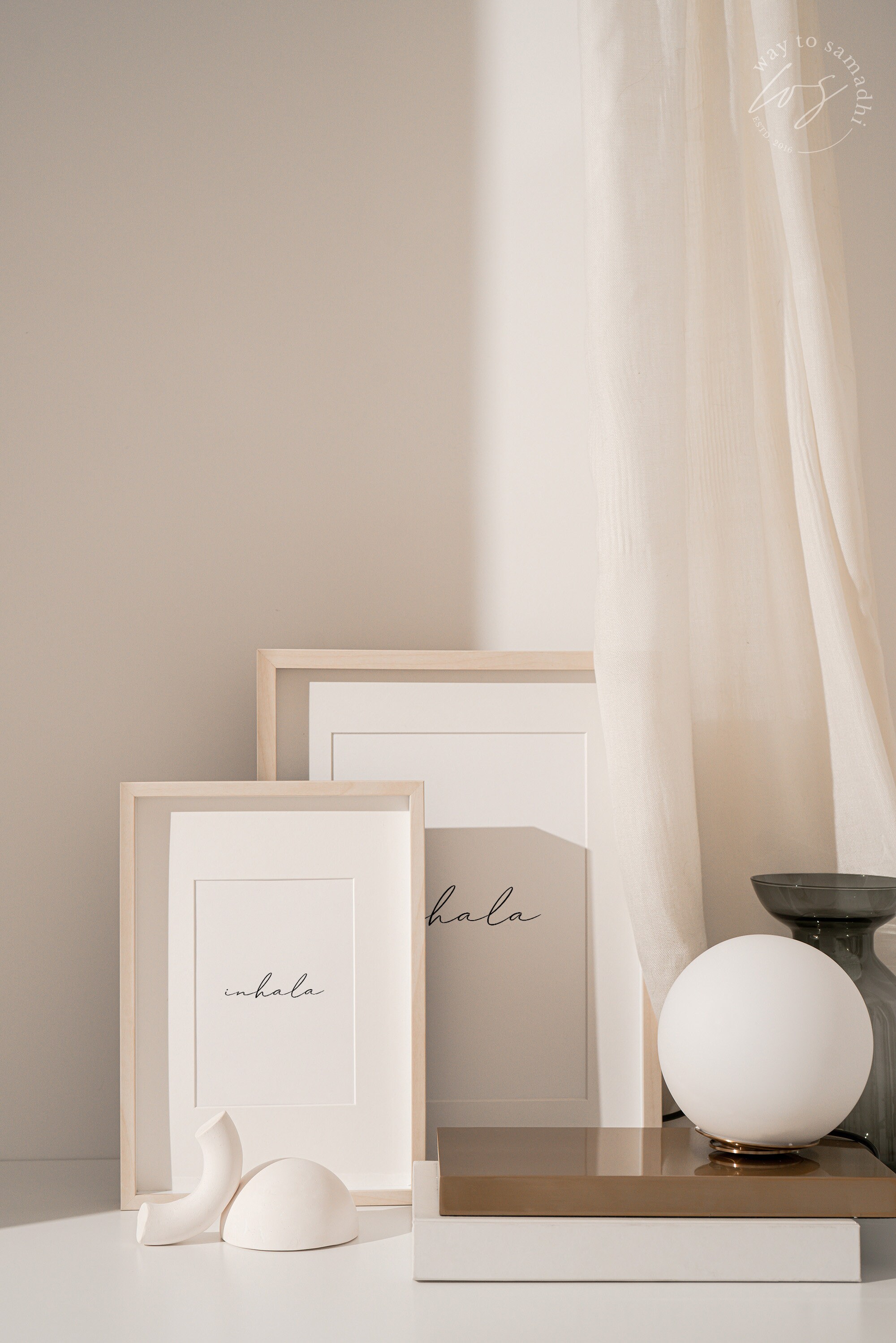 Inhala Exhala Prints / Cartel en Español / Yoga Set de 2 Wall Arts ...