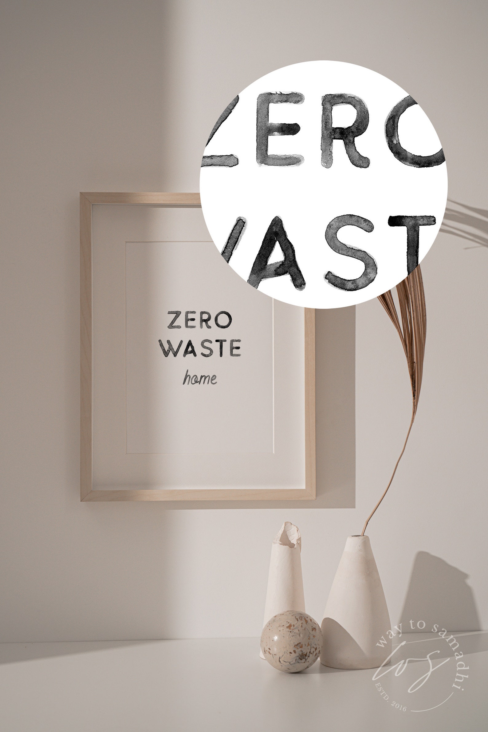 Set of 2 Zero Waste Wall Art Vegan Lifestyle Wall Decor Sustainable Eco ...