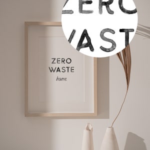 Set of 2 Zero Waste Wall Art | Vegan Lifestyle Wall Decor | Sustainable ...
