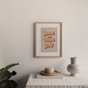 Motivational Poster | Good Vibes Only | Vintage Boho Quote Print | Boho ...