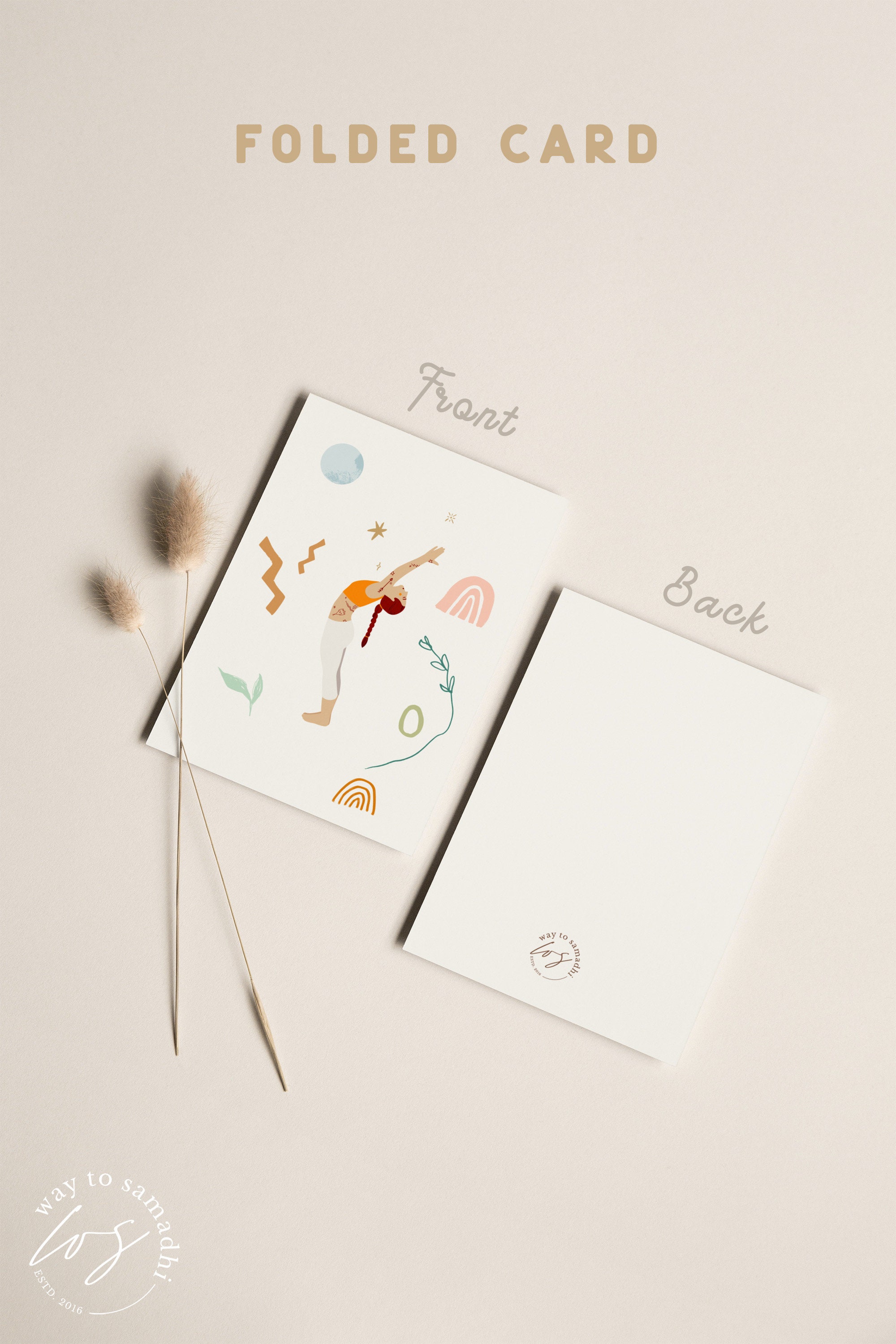 Printable Yoga Card Yoga Deck Abstract Yoga Pose Art - Etsy