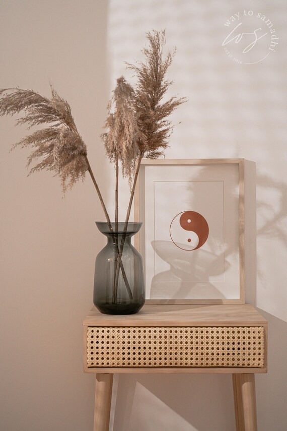 Terra Cotta Yin Yang Symbol Printable Boho Spiritual Yoga | Etsy