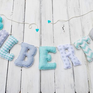 Fabric name banner fabric letters | Etsy