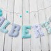Fabric name banner fabric letters | Etsy