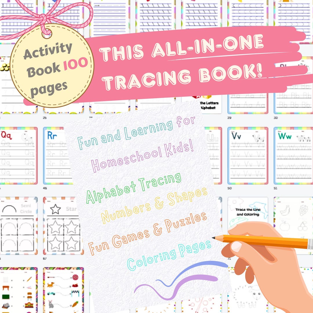 Trace the Line: 100 Pages of Early Learning & Writing Practice - Etsy