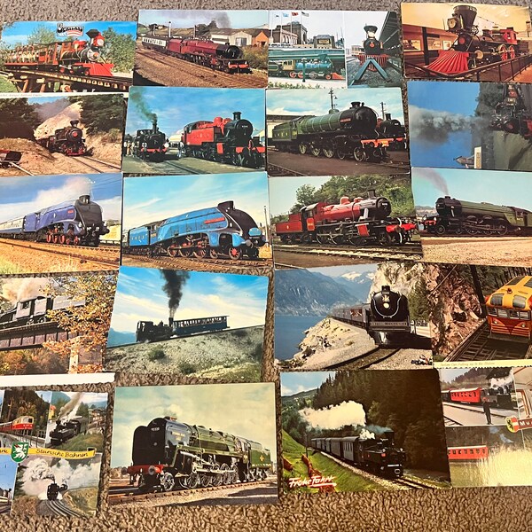 Train Postcards - Etsy