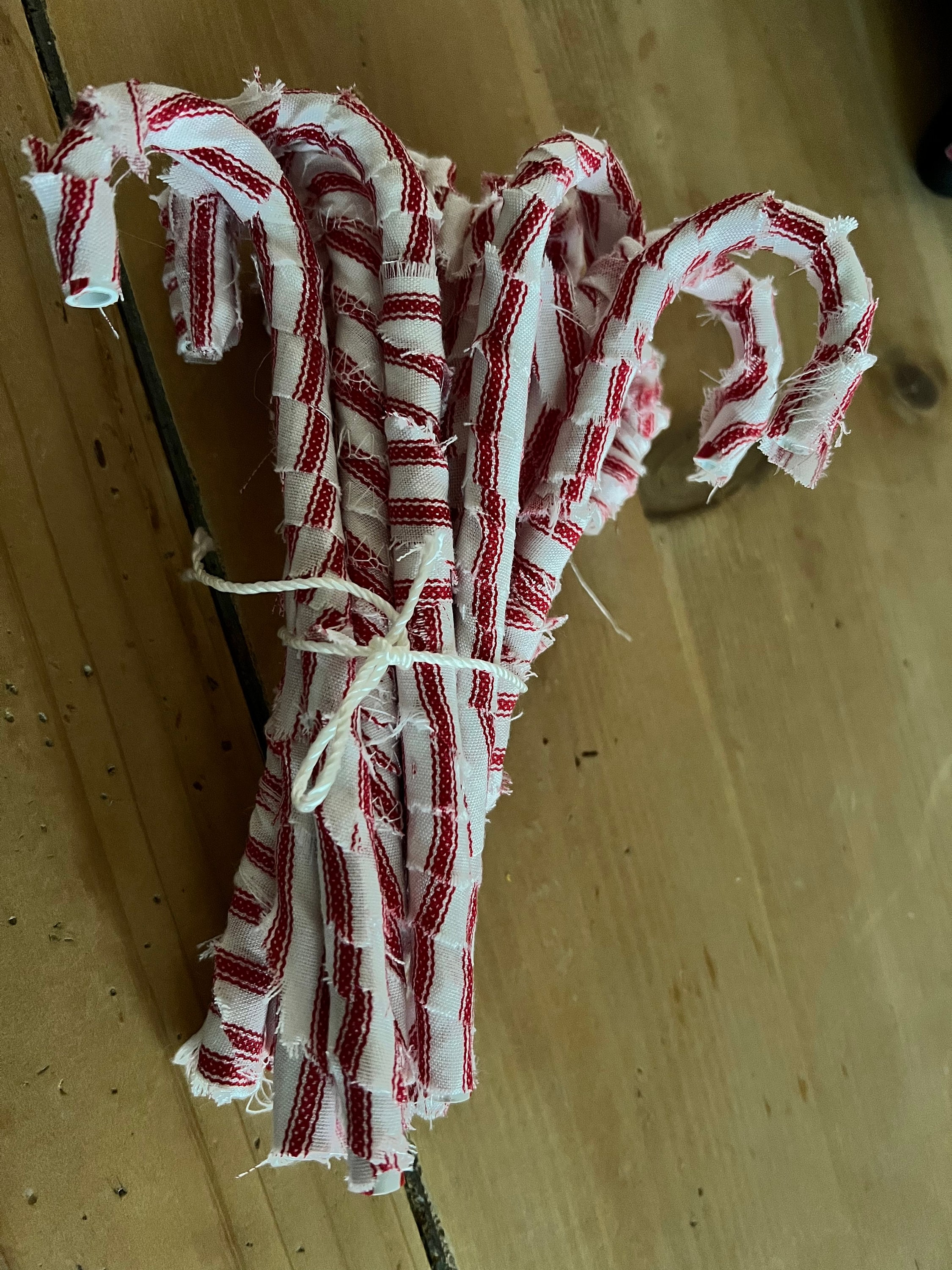 12 Fabric Wrapped Candy Cane,striped Candy Cane,christmas Decor ...