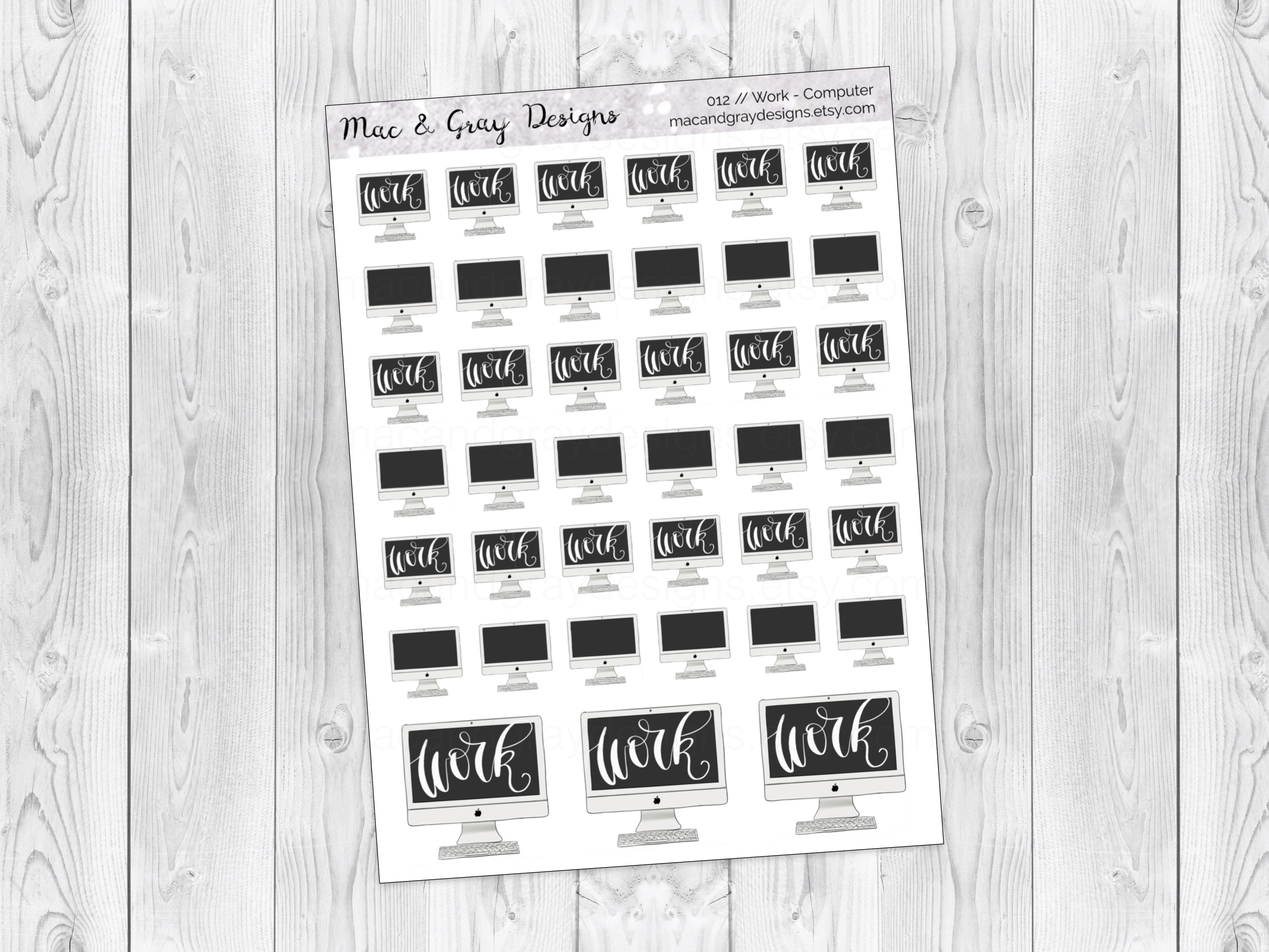 Work Stickers // Functional Stickers Computer Stickers - Etsy UK