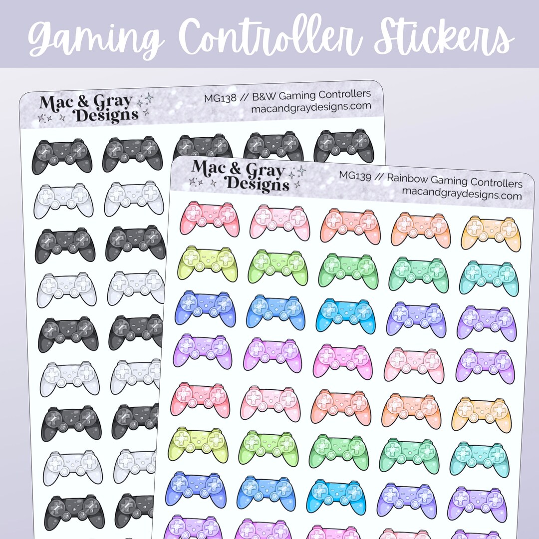 Gaming Controller Stickers // Functional Planner Stickers, Gaming Habit ...