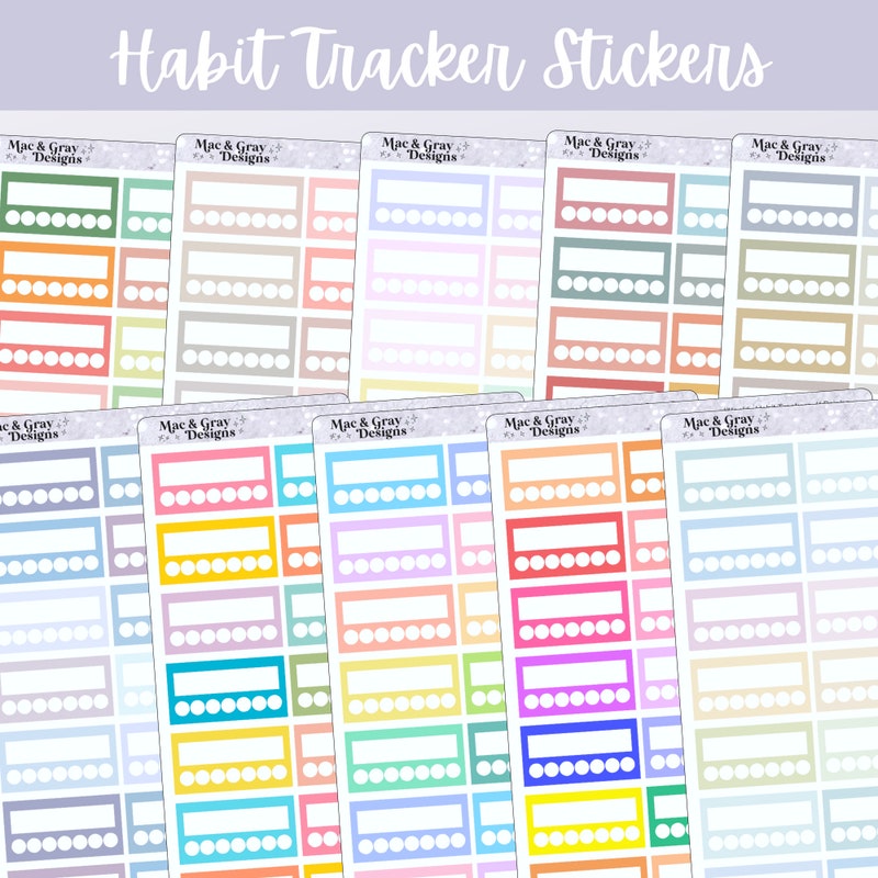 Habit Tracker Stickers - Etsy