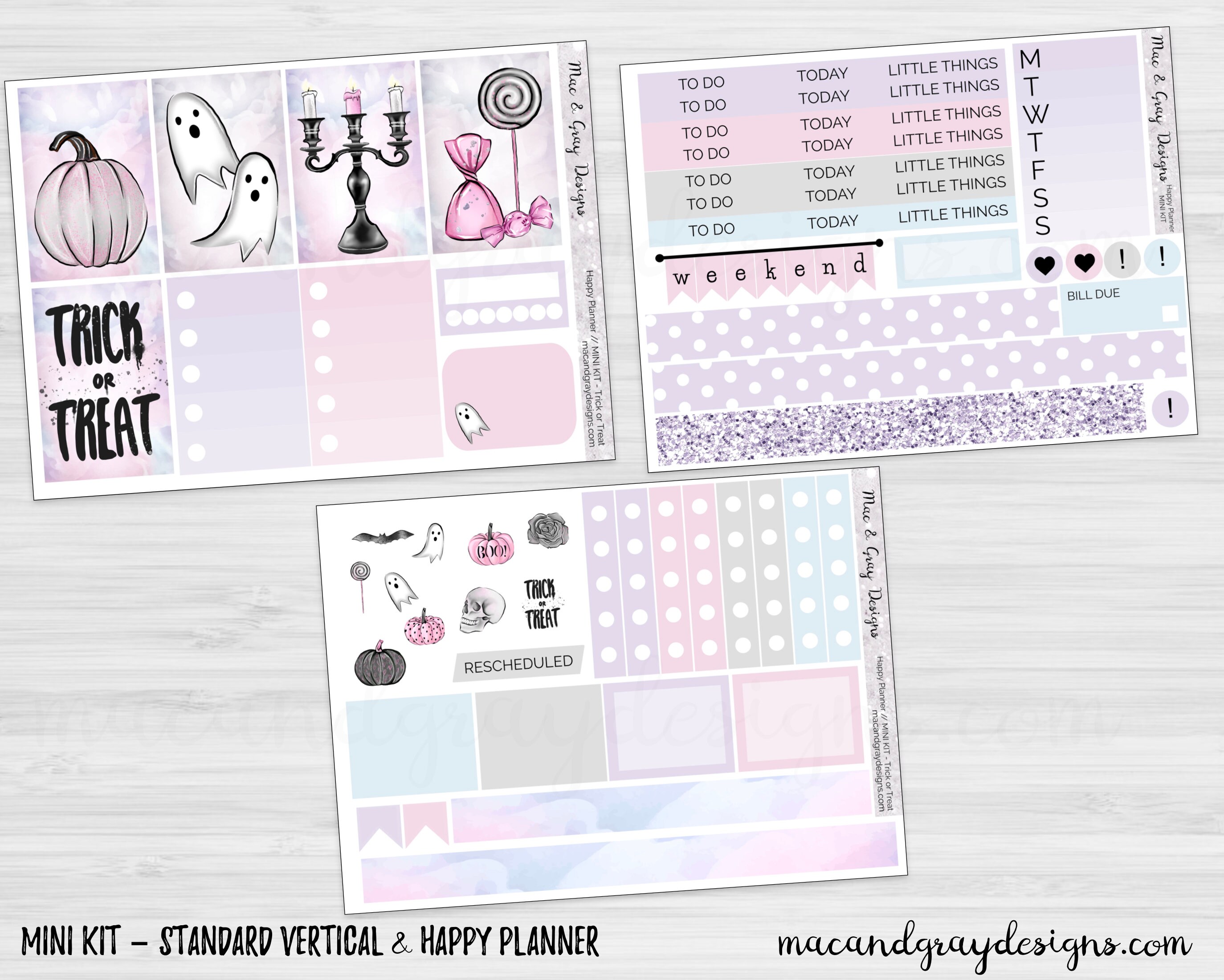 Trick or Treat // Halloween Planner Stickers Standard - Etsy UK