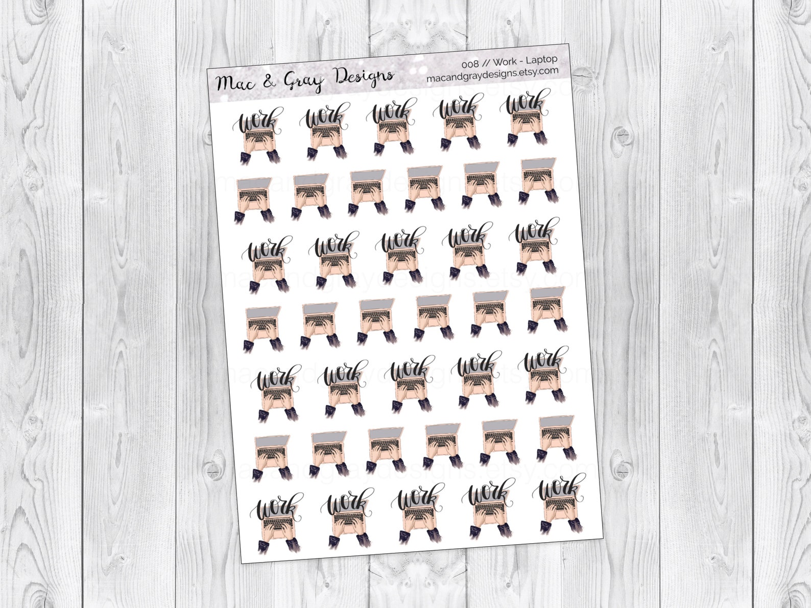 Work Stickers // Functional Stickers Computer Stickers - Etsy UK