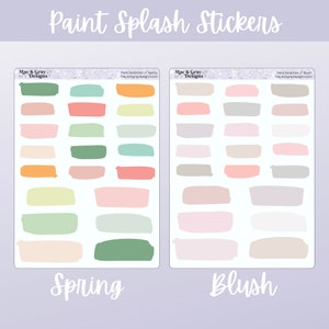 Paint Splash Stickers // Planner Sticker Essentials, Functional Planner ...