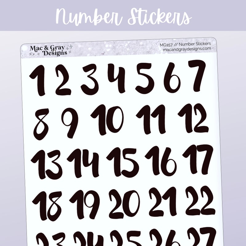 Number Stickers - Etsy UK
