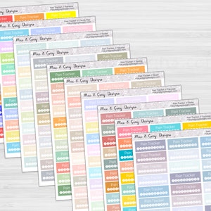 Pain Tracker Stickers // Spoonie Stickers | Functional Planner Stickers ...