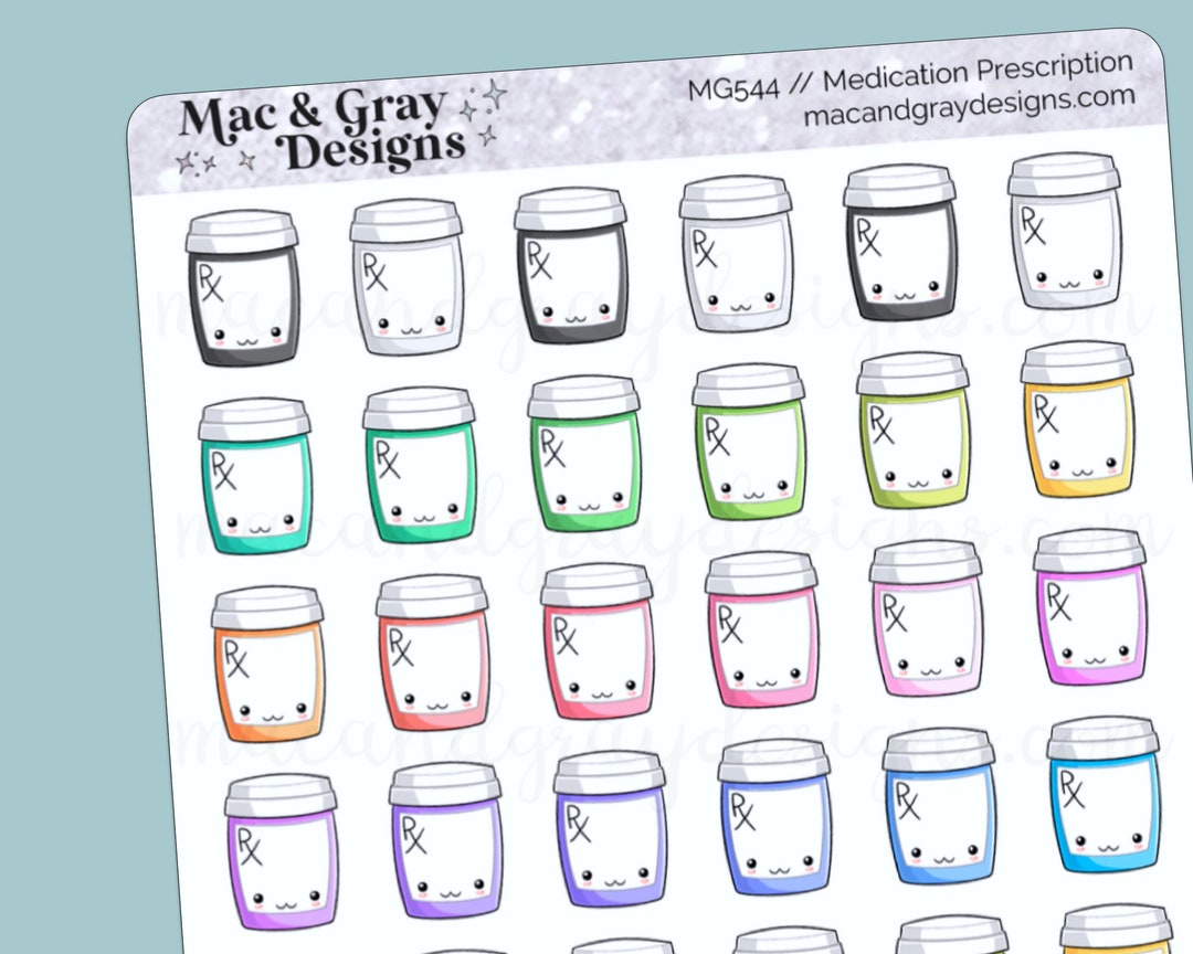 Medication Reminder Stickers // Spoonie Stickers Health - Etsy