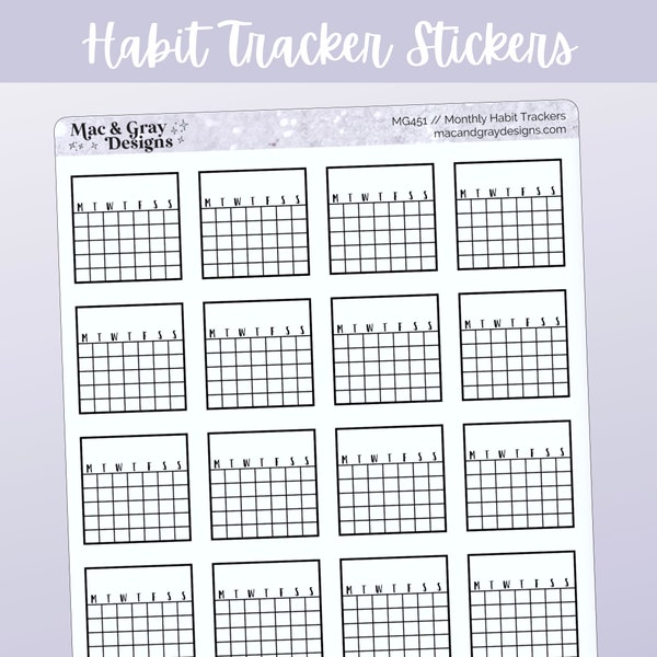 Habit Tracker Stickers - Etsy