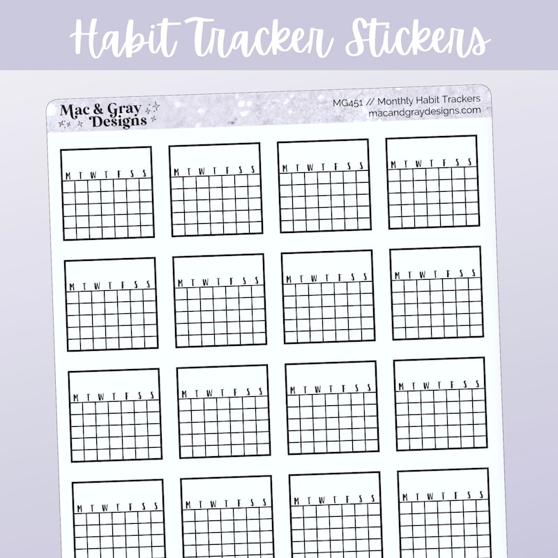 Habit Tracker Stickers - Etsy