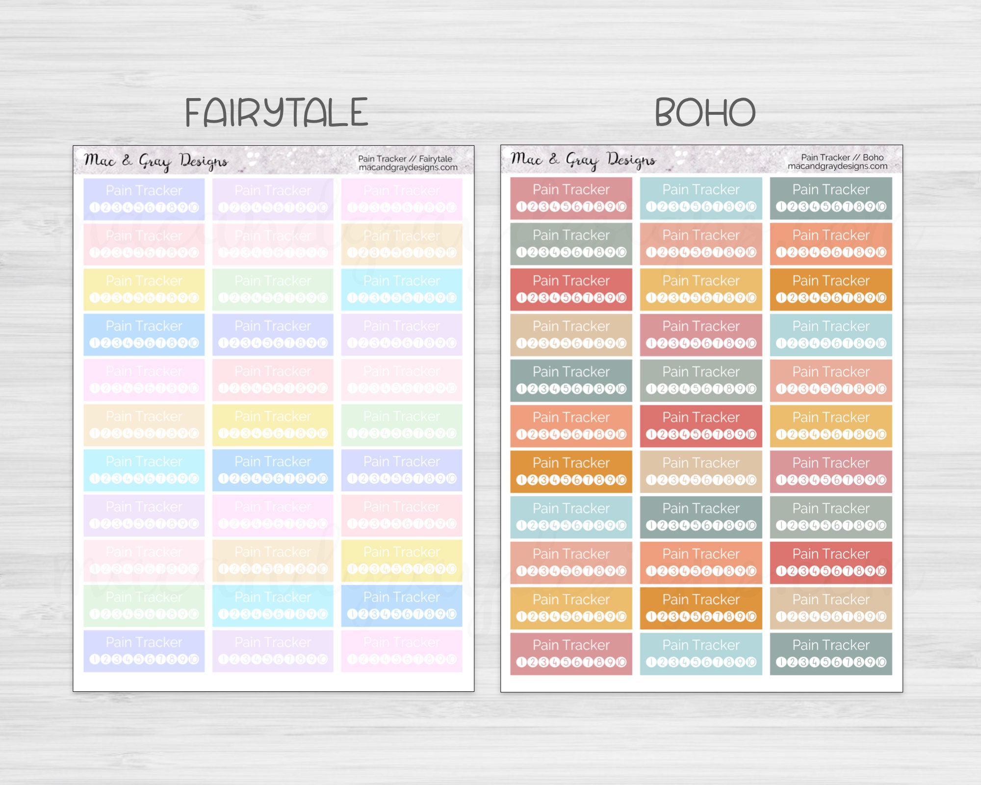Pain Tracker Stickers // Spoonie Stickers Functional Planner - Etsy