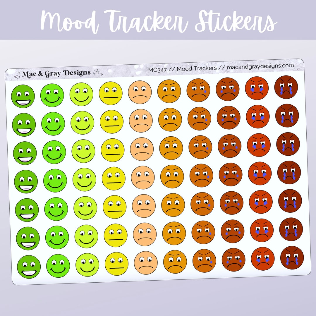Mood Tracker Stickers: Mental Health Planner Stickers - Etsy