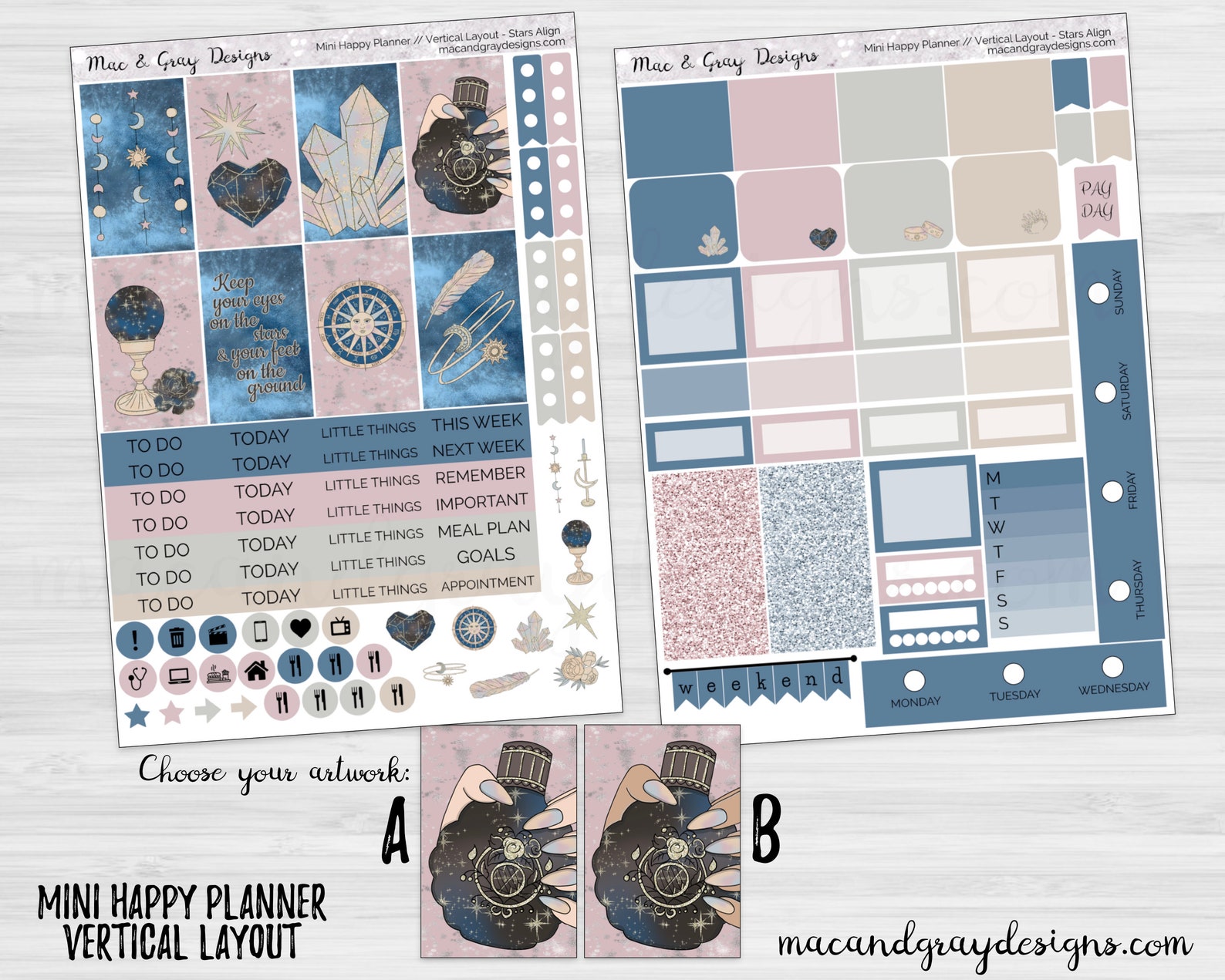 Stars Align // Weekly Planner Stickers Standard Vertical & - Etsy UK