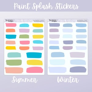Paint Splash Stickers // Planner Sticker Essentials, Functional Planner ...