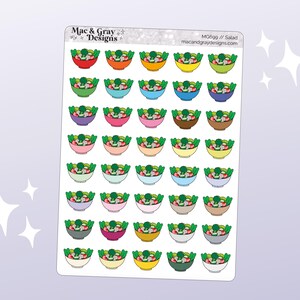 Salad Stickers | Functional Planner Stickers | Planner Food and Drink ...