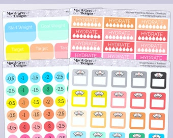 Pastel Weight Loss Stickers // Weight Scale Stickers, Weight Loss ...