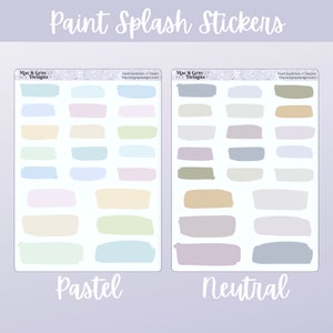 Paint Splash Stickers // Planner Sticker Essentials, Functional Planner ...