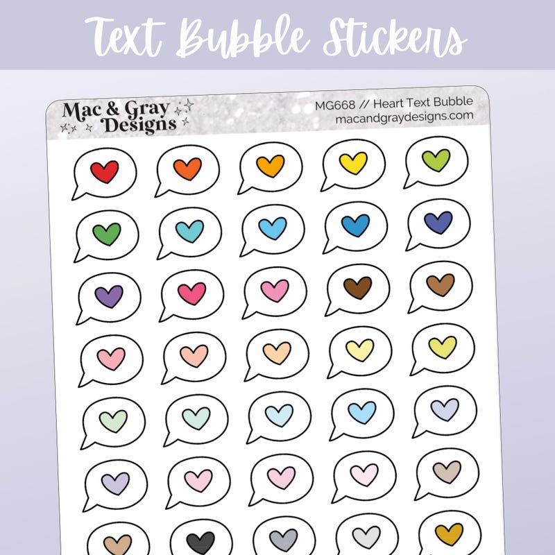 Text Bubble Stickers - Etsy