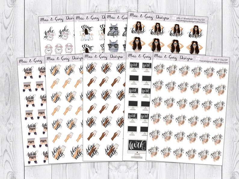 Work Stickers // Functional Stickers Computer Stickers - Etsy UK