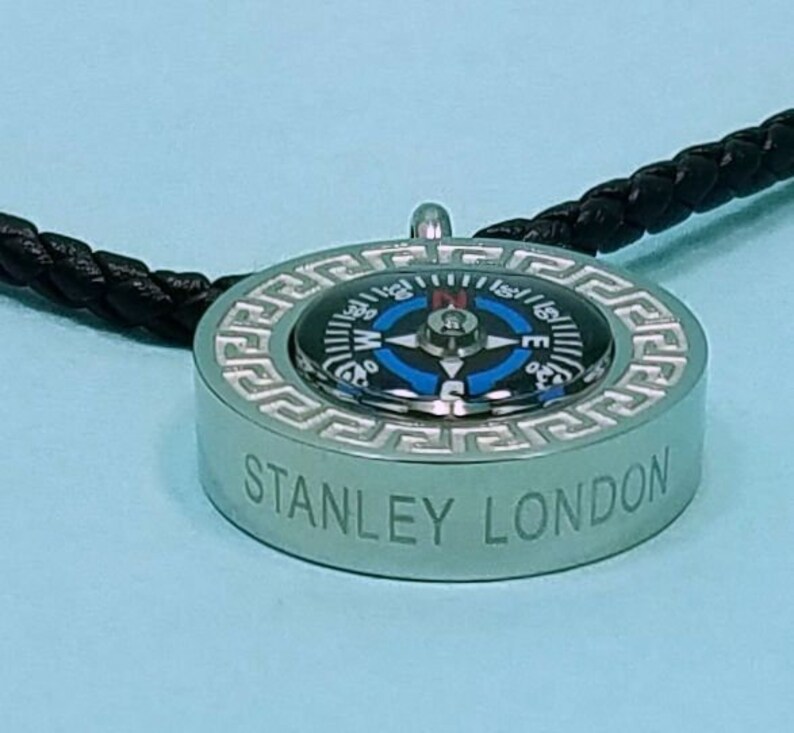 Working Compass Necklace Personalized Greek Compass Pendant - Etsy