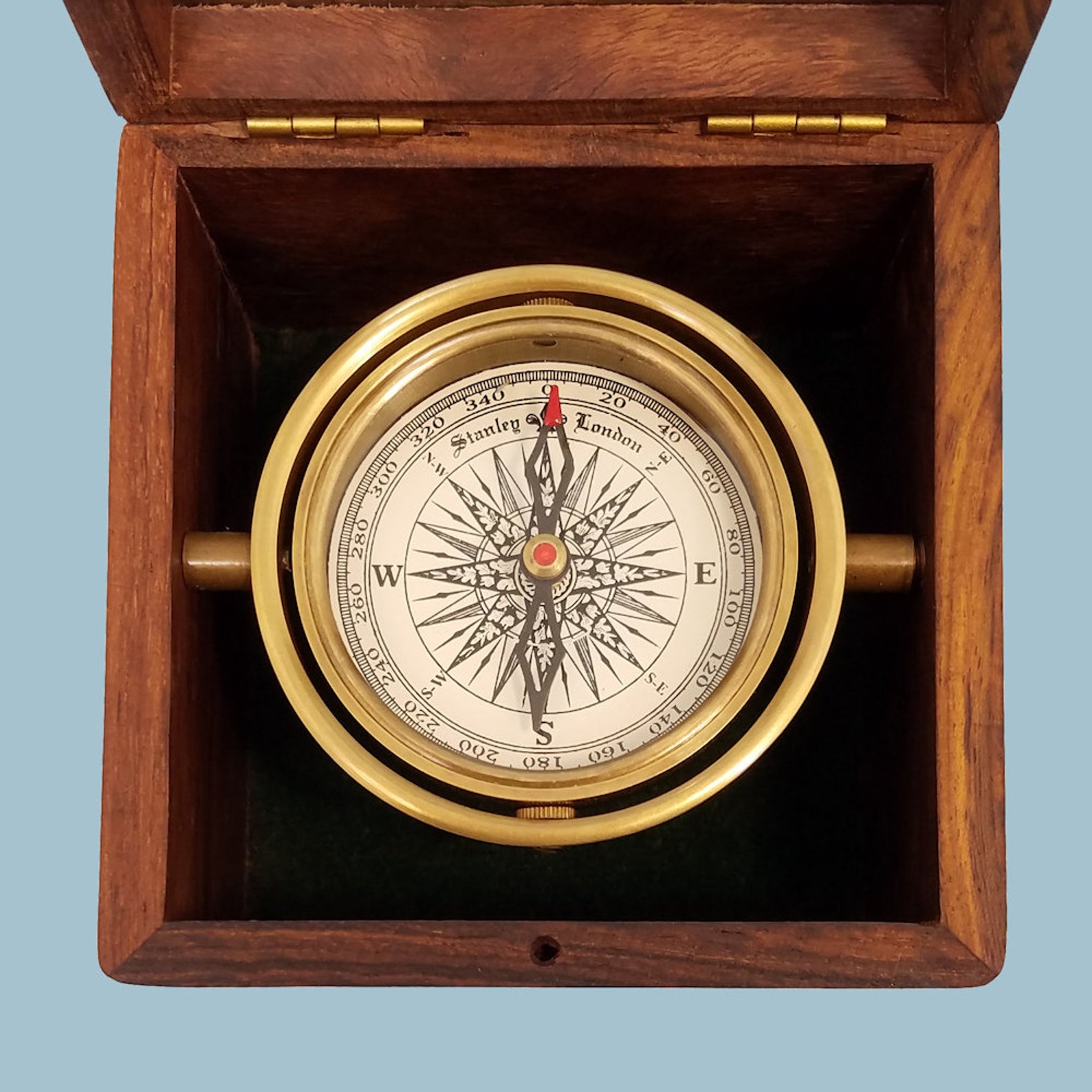 Personalized Desk Compass T Custom Engrave Small Boxed Etsy
