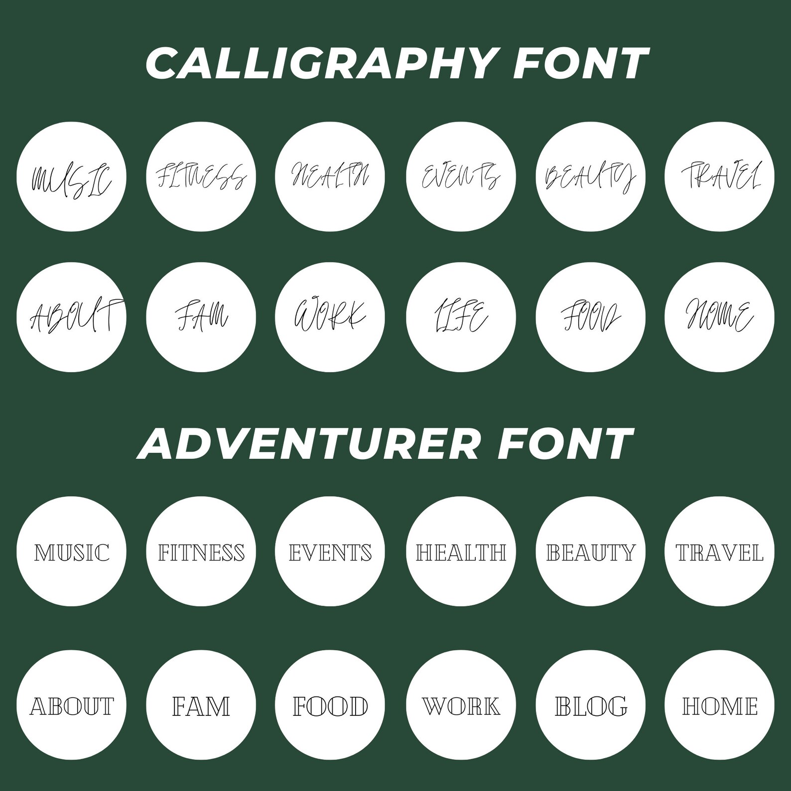 Instagram Story Highlight Icons 13 Titles in 3 Different - Etsy