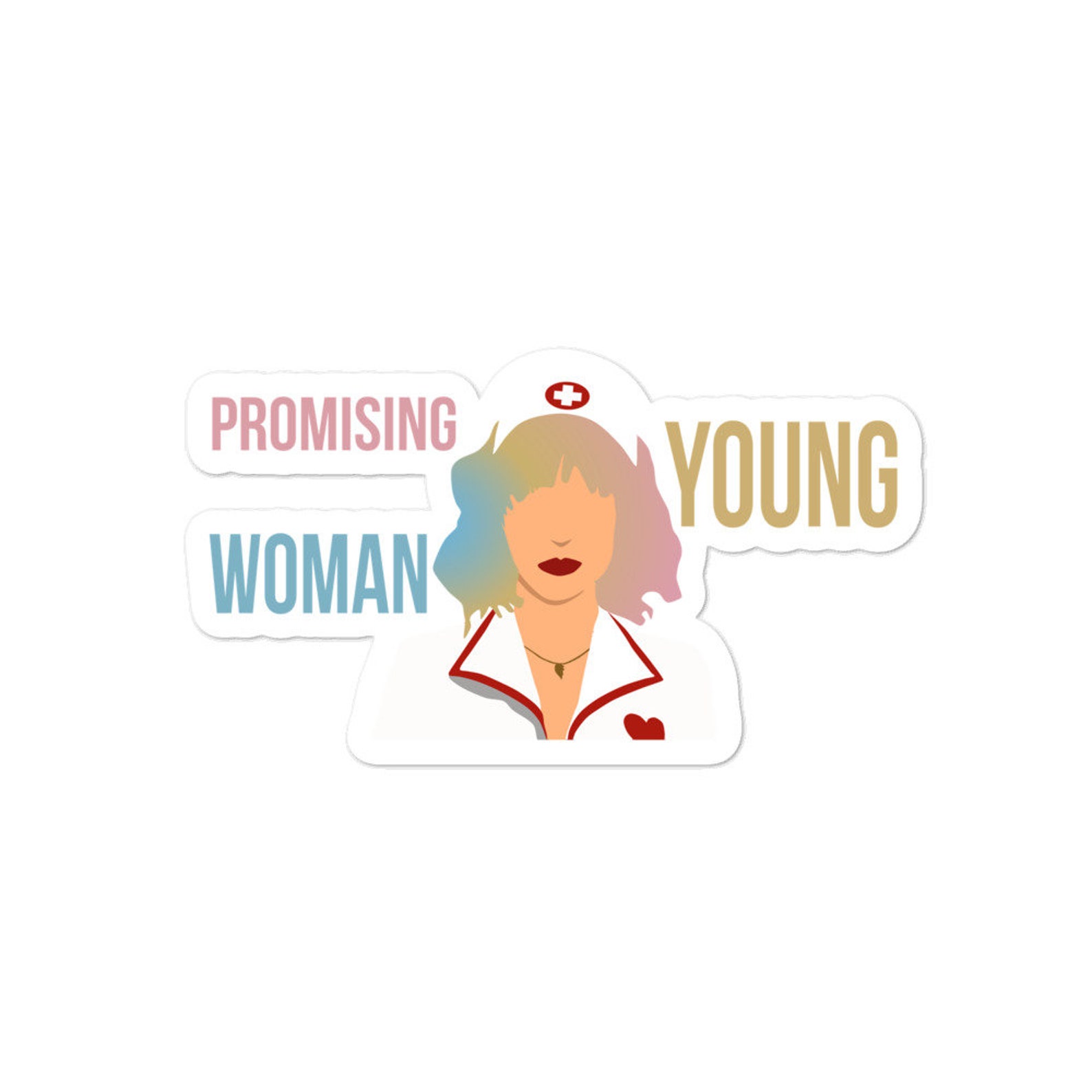 Promising Young Woman Sticker | Carey Mulligan Flat Design | PYW Nurse ...