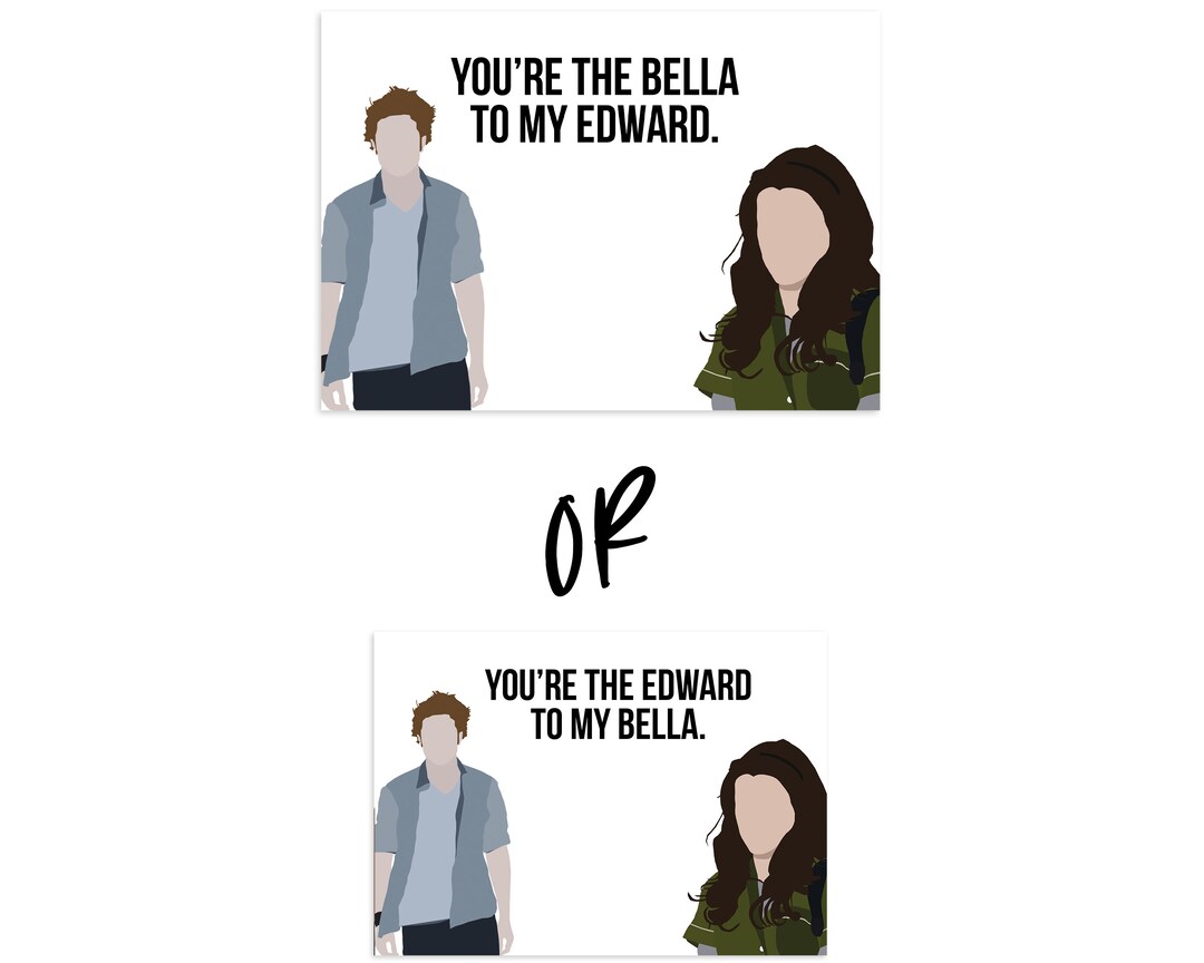 Twilight Anniversary Cards: Bella & Edward 5x7 (digital Download) - Etsy