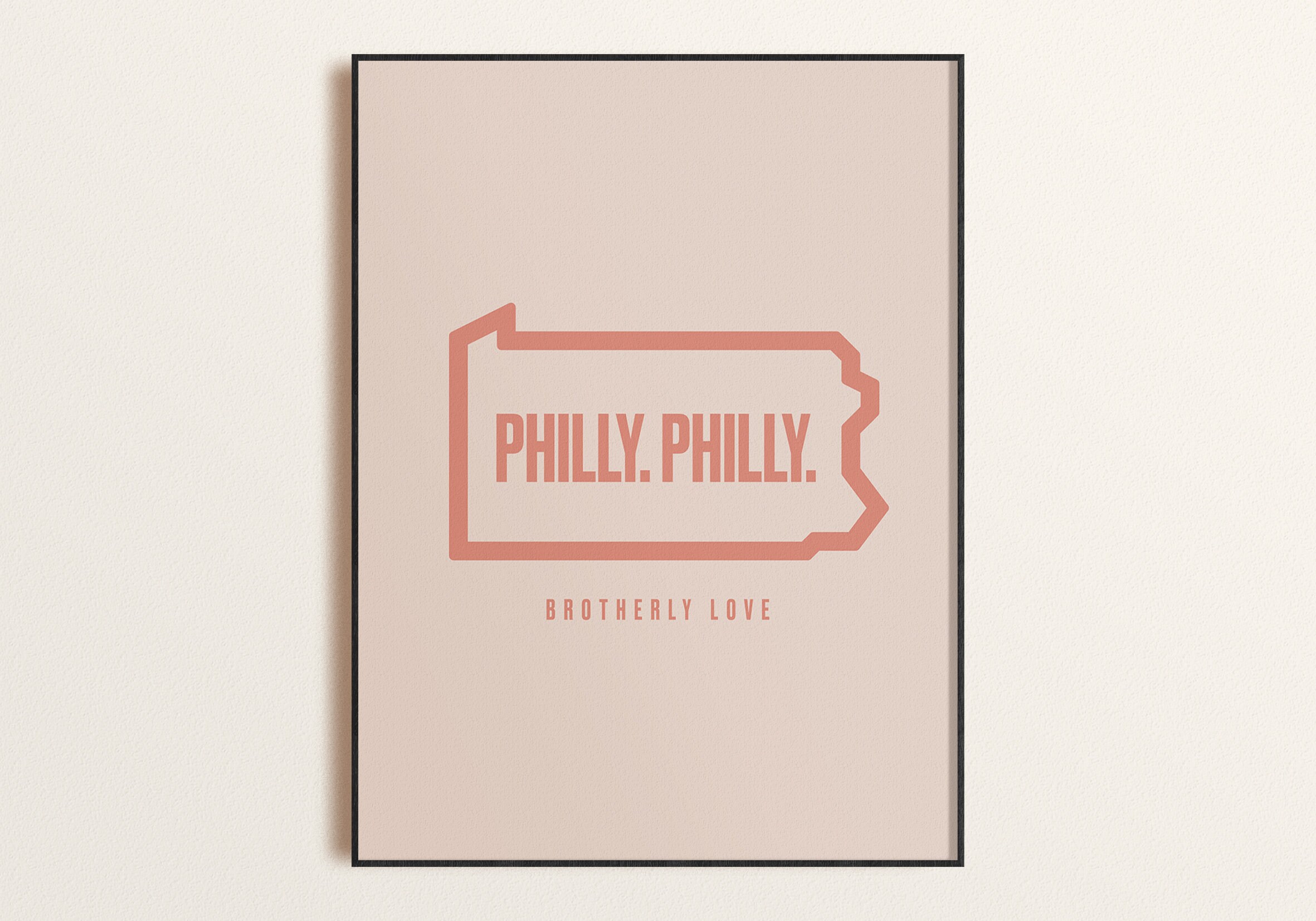 Philadelphia PA Typography Poster Set the City of Brotherly - Etsy