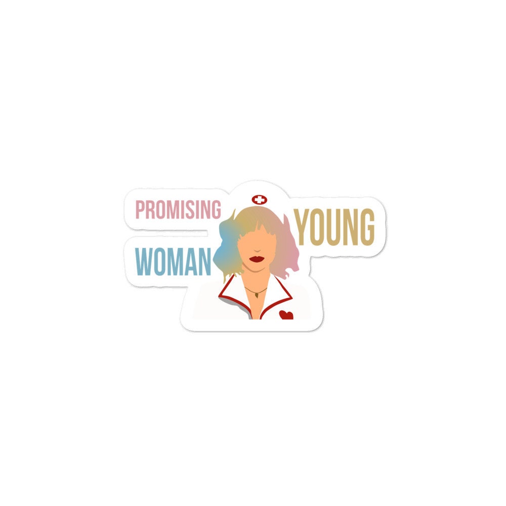 Promising Young Woman Sticker | Carey Mulligan Flat Design | PYW Nurse ...