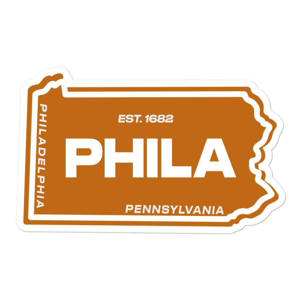 PHILA Vinyl Sticker Philadelphia, Pennsylvania State Stickers Philly ...