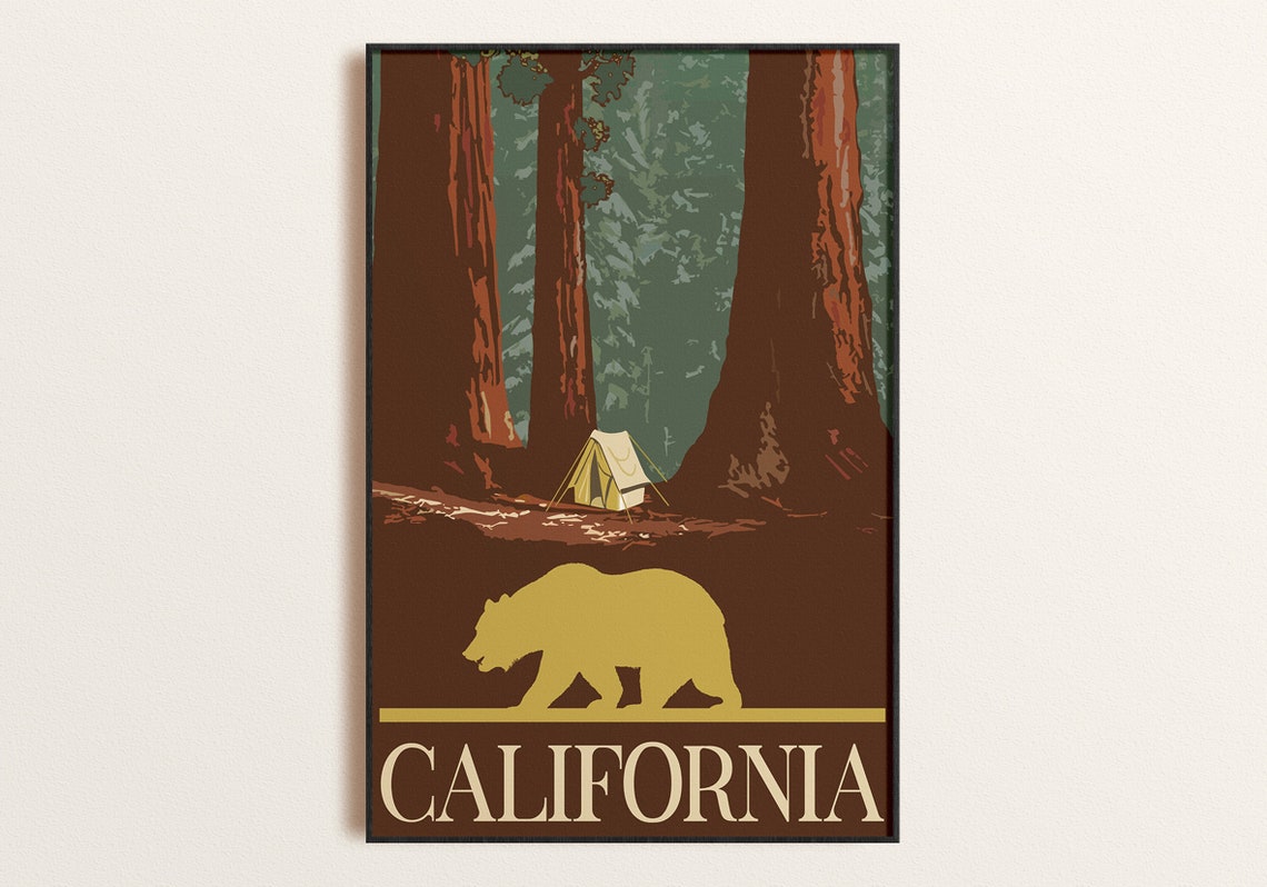 California Travel Print US State Poster - Etsy