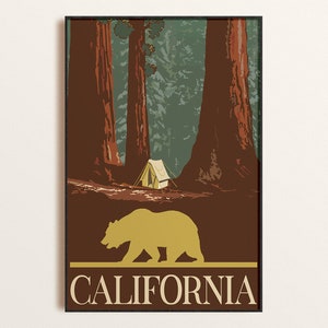 California Travel Print | US State Poster - Etsy