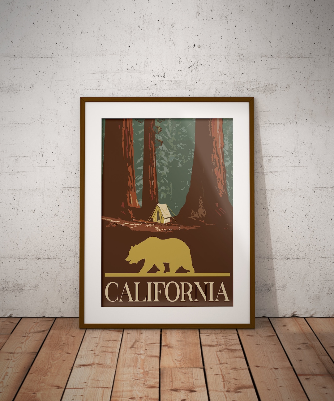 California Travel Print | US State Poster - Etsy