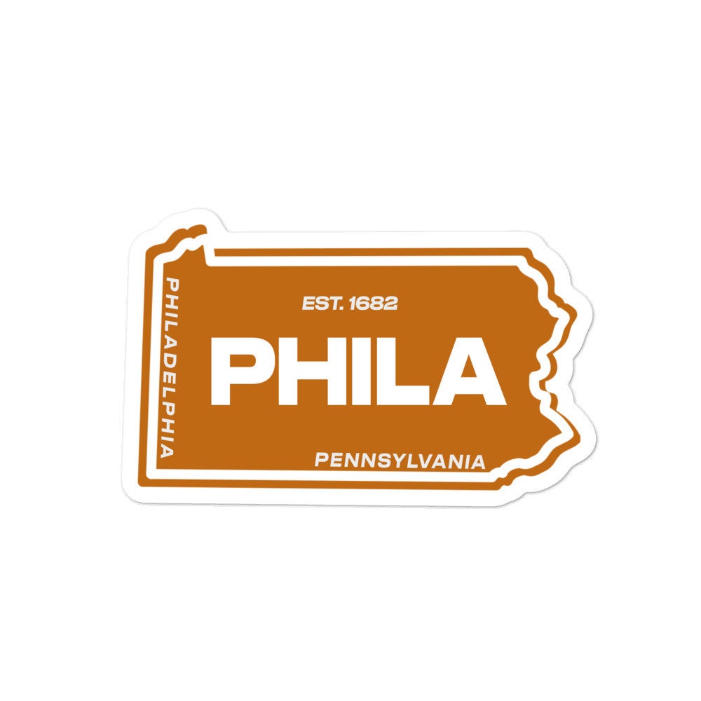 PHILA Vinyl Sticker Philadelphia, Pennsylvania State Stickers Philly ...