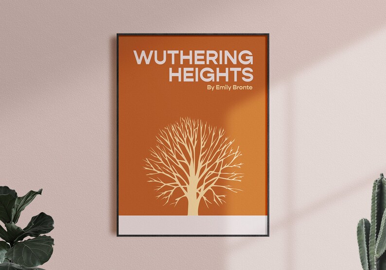 Wuthering Heights Book Cover Poster | Emily Bronte Author Print ...