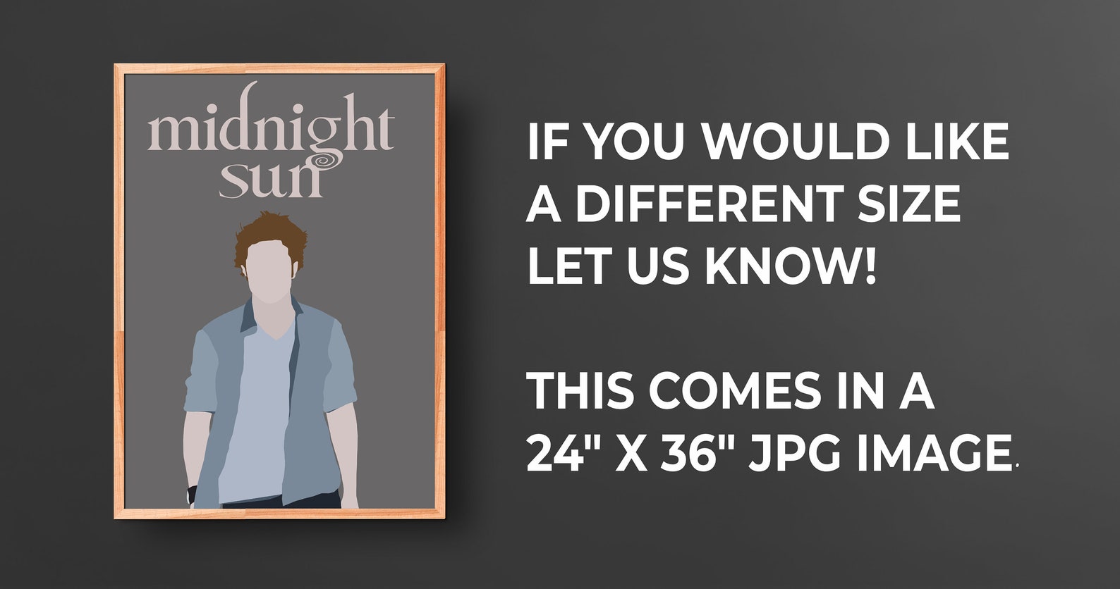 Midnight Sun Poster | Twilight Saga Wall Art | Minimalist Edward Cullen ...