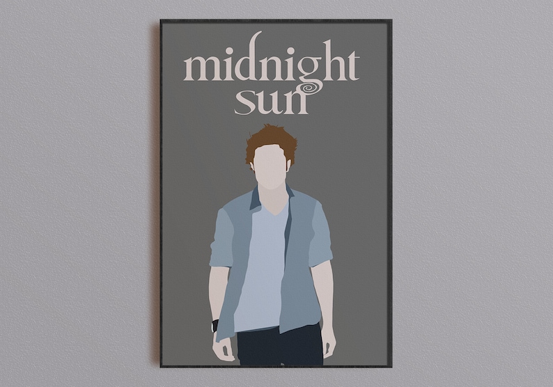 Midnight Sun Poster | Twilight Saga Wall Art | Minimalist Edward Cullen ...