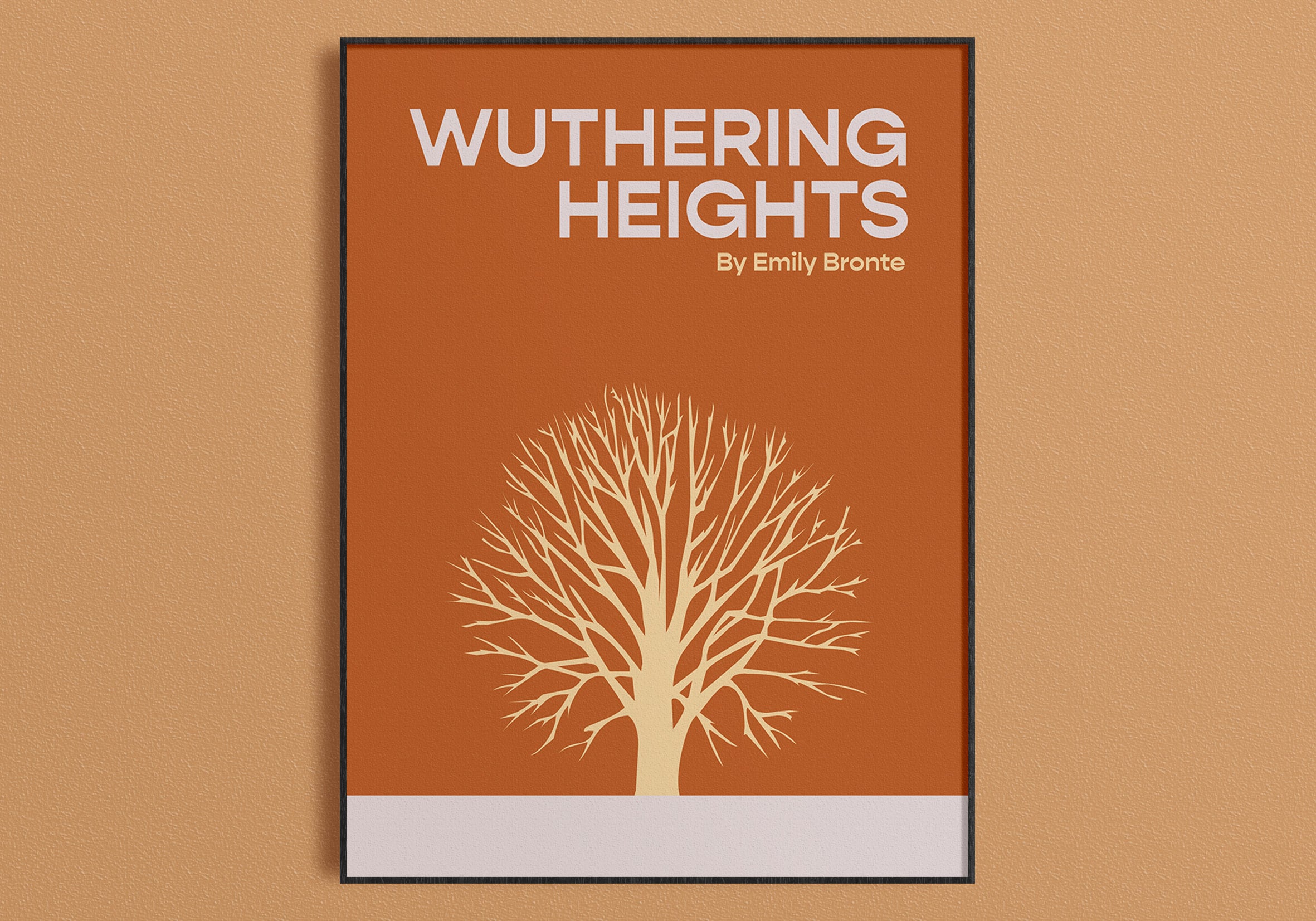 Wuthering Heights Book Cover Poster | Emily Bronte Author Print ...