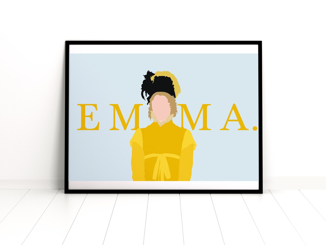 EMMA 2020 Movie Poster | Jane Austen Print | Minimalist Literary Print ...