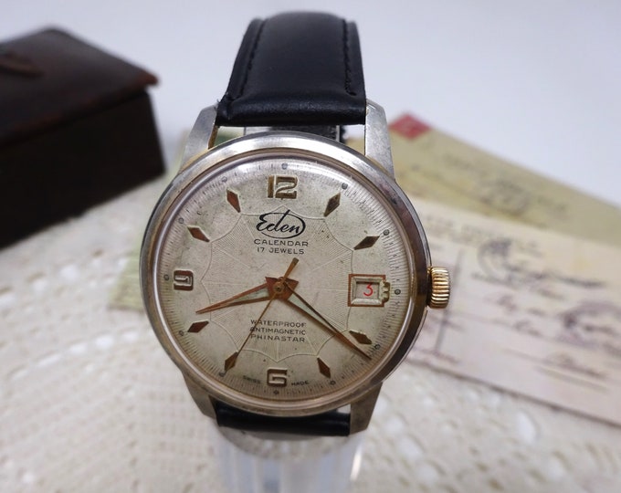 Swiss Vintage Watch EDEN With 17 Jewels, Working Vintage Mechanical ...