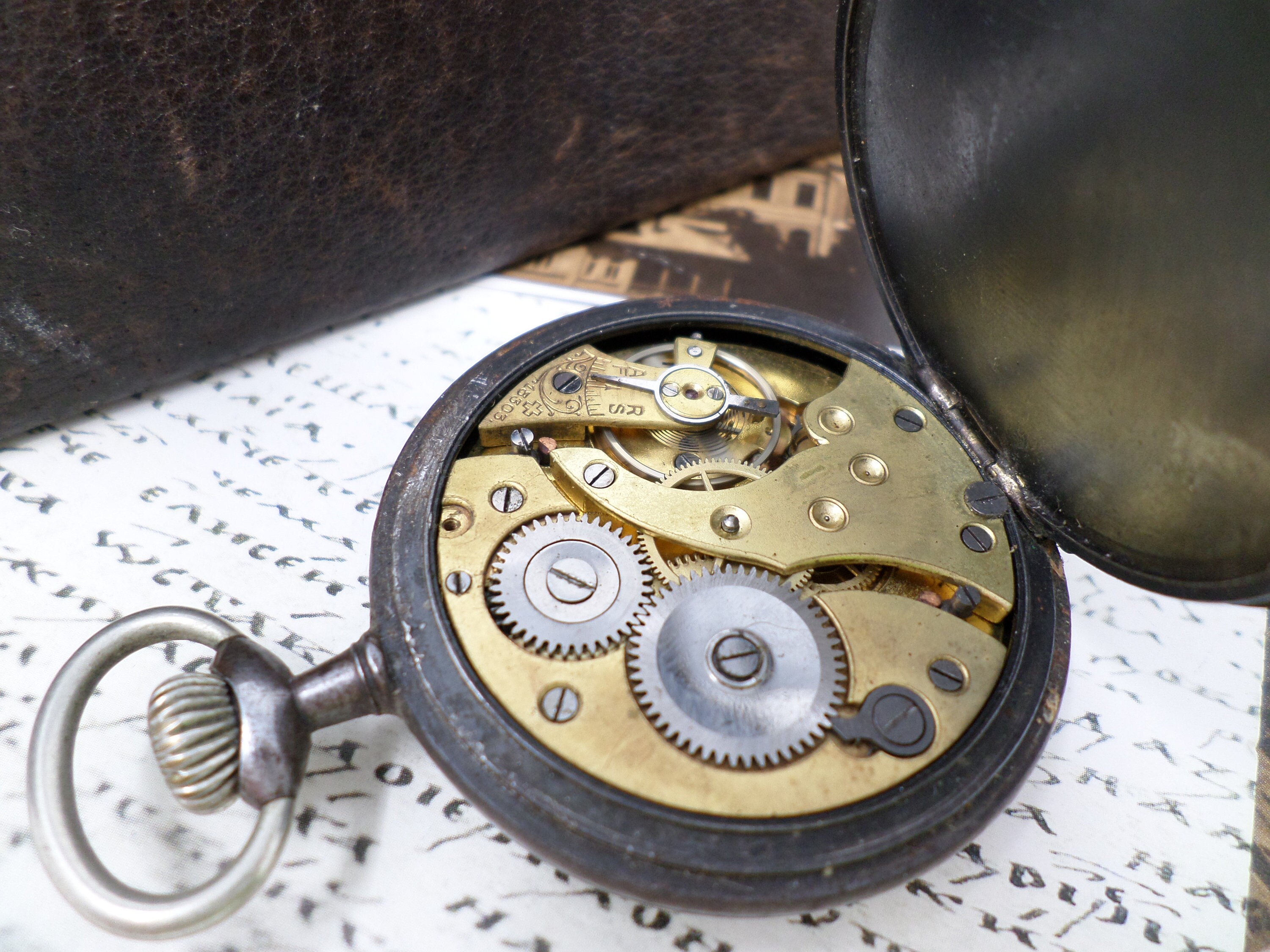 Vintage Pocket Watch Old French Pocket Watch With Porcelain - Etsy